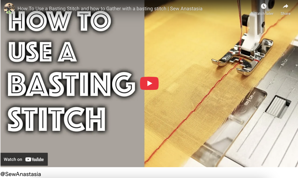 Basting Stitch | SewShare Technique Library