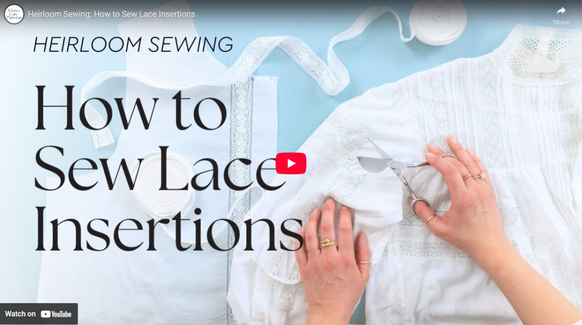 How To Sew Lace Insertion | Heirloom Lace Insertion | SewShare