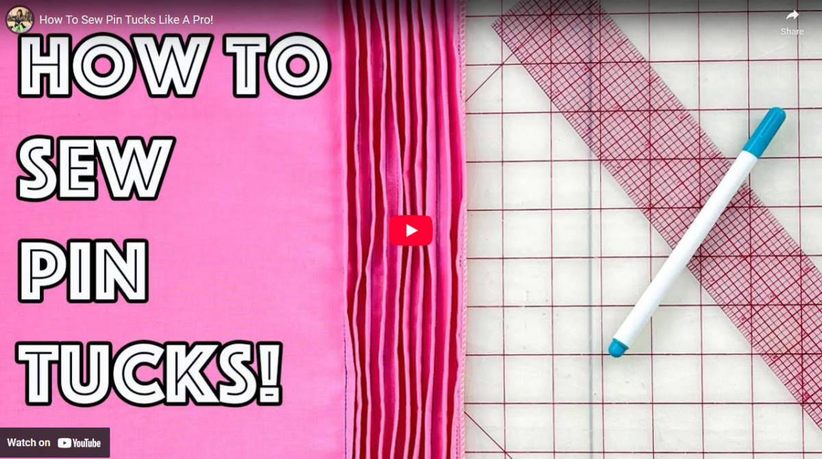 How to Sew Pintucks | How to Sew Pintucks | SewShare