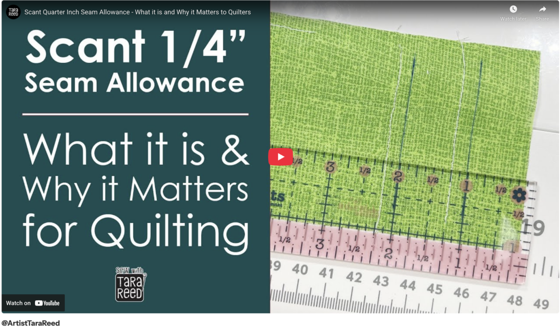 Scant 1/4 Inch Seam Quilting | SewShare Technique Library